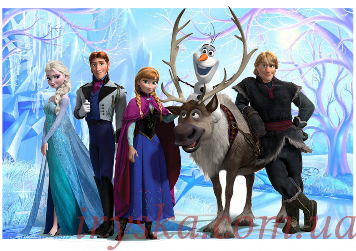 Вафельний декор Холодне серце всі герої | Іриска : ВСЕ ДЛЯ ВИПІЧКИ