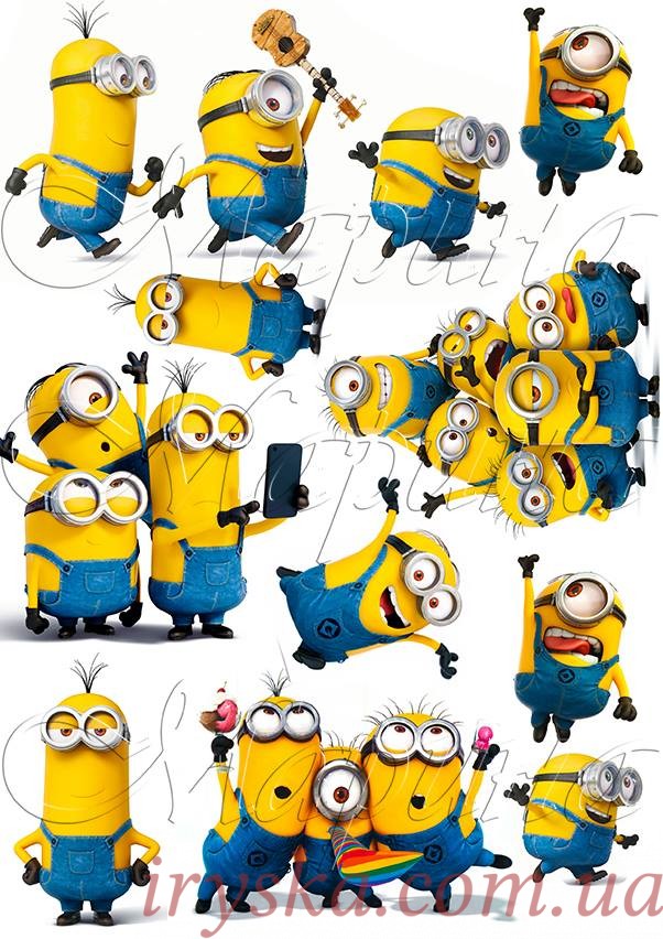 Вафельний декор Міньйон 12шт