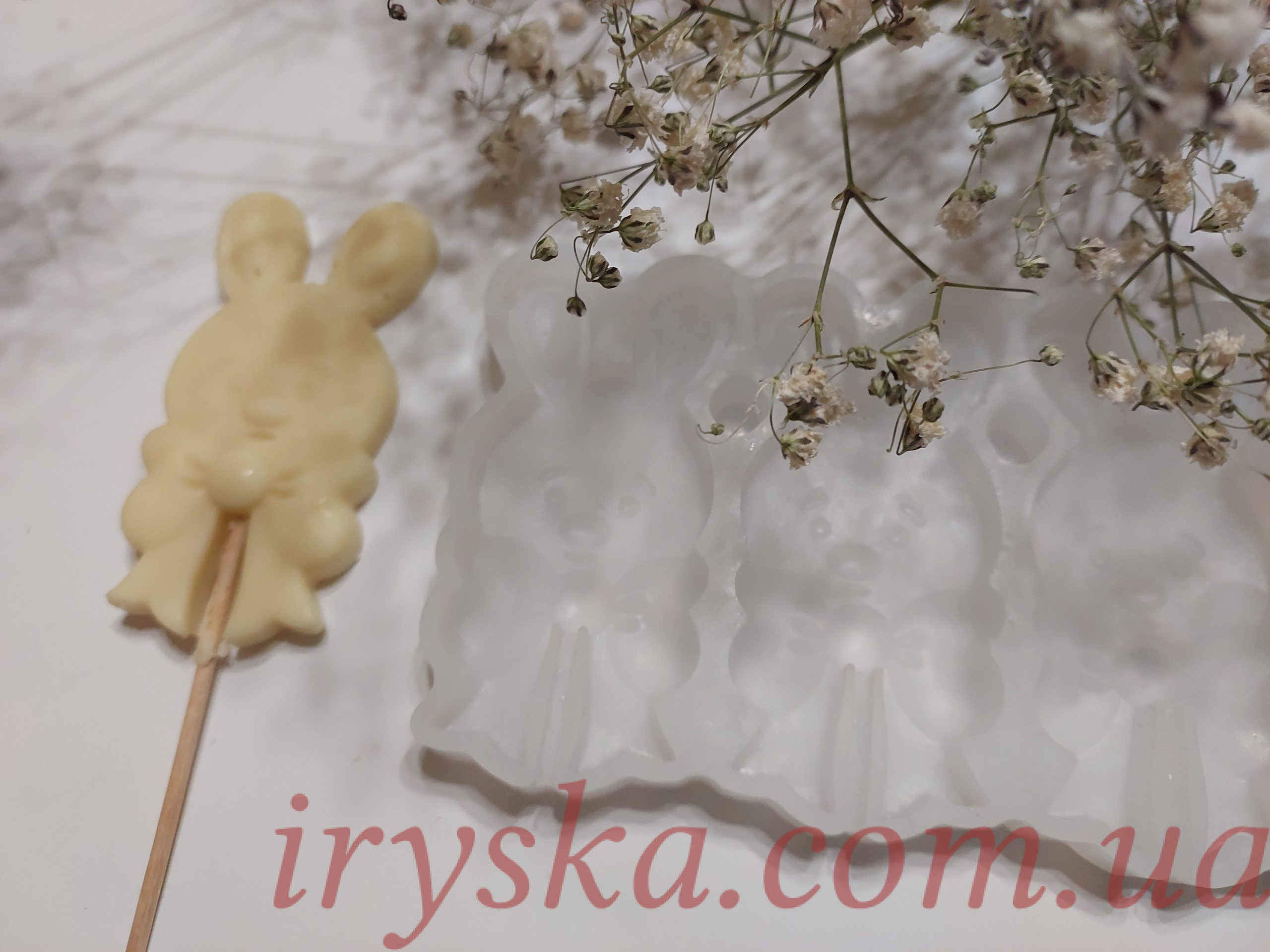 Молд зайчик з бантиком для цукерок